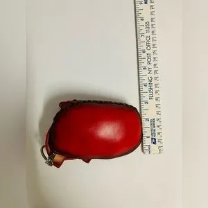 Handmade | Bags | Handmade Red Leather Scottish Fold Cat Coin Purse ...